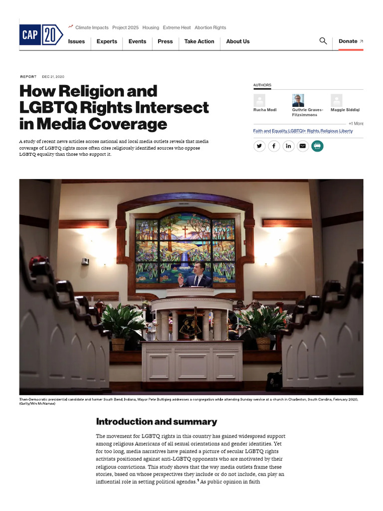 How Religion and LGBTQ Rights Intersect... Overage - Center For ...
