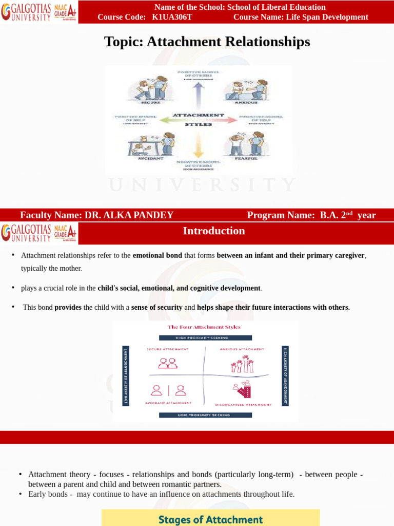 Understanding Attachment Relationships | PDF | Attachment Theory | Emotions
