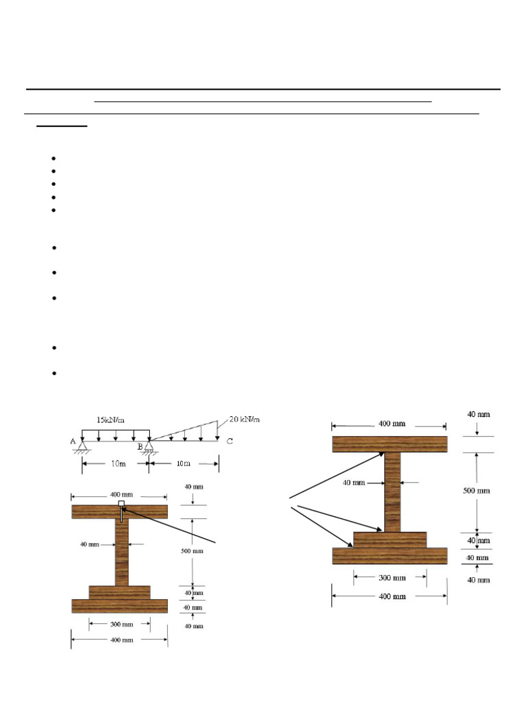 CVL420-W2025-Assignment 5-shear stress | PDF | Bending | Beam (Structure)