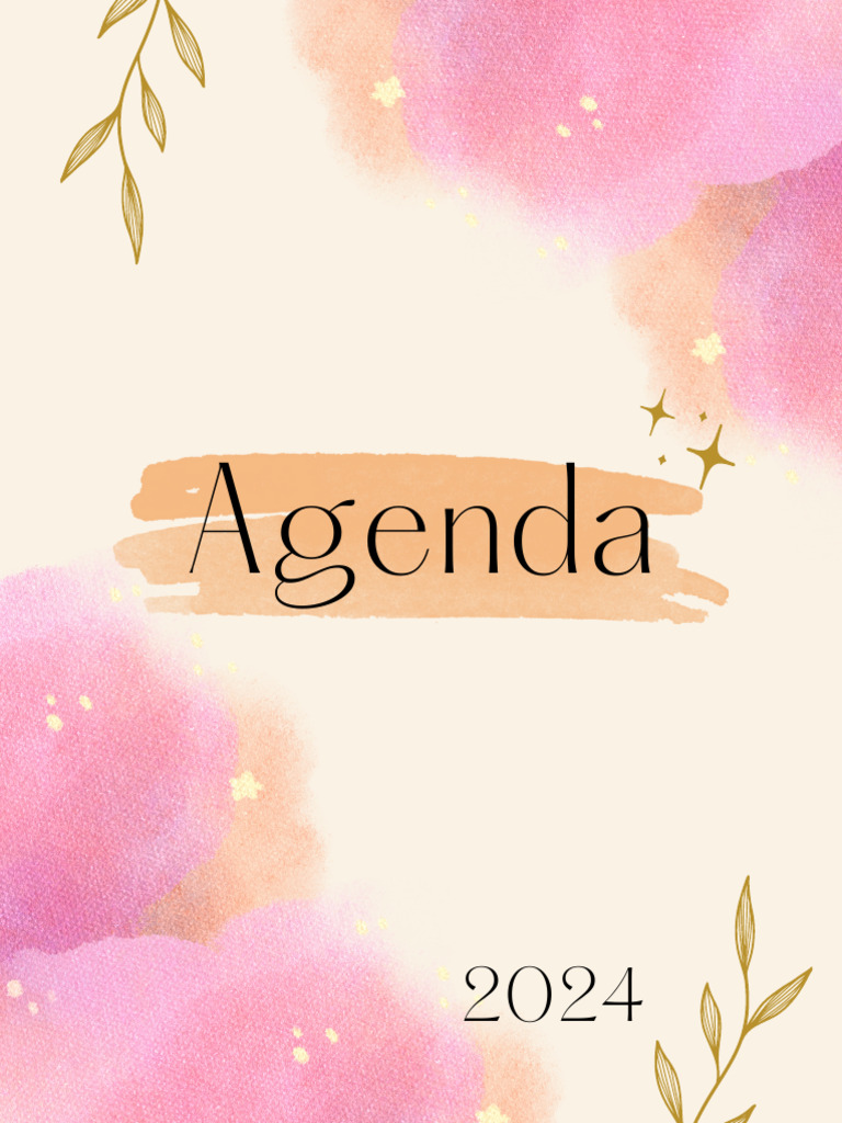Agenda 2024 Con Portadas y Planners Moderno Colorido Morado | PDF