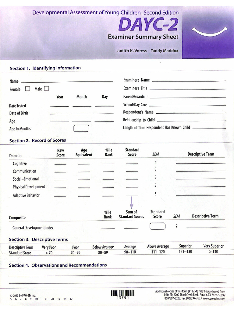 DAYC2 Form | PDF