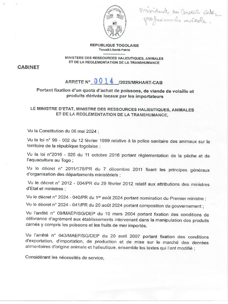 Arrete N°00142025mrhart-Cab | PDF