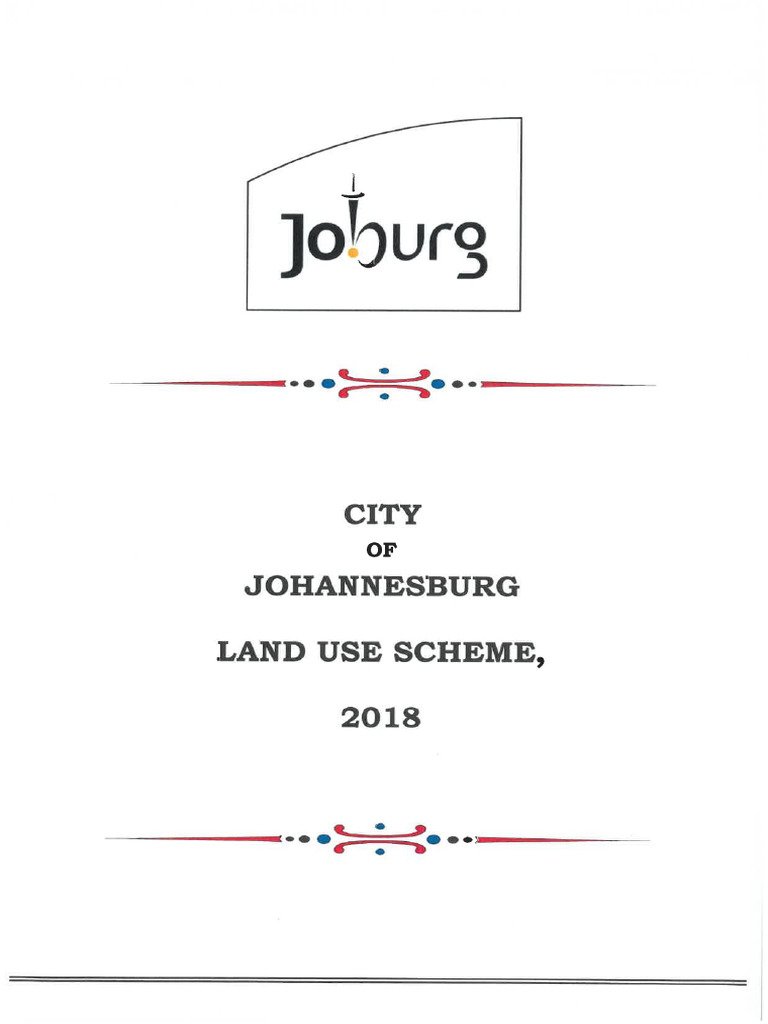 City of Johannesburg Land Use Scheme 2018 | PDF