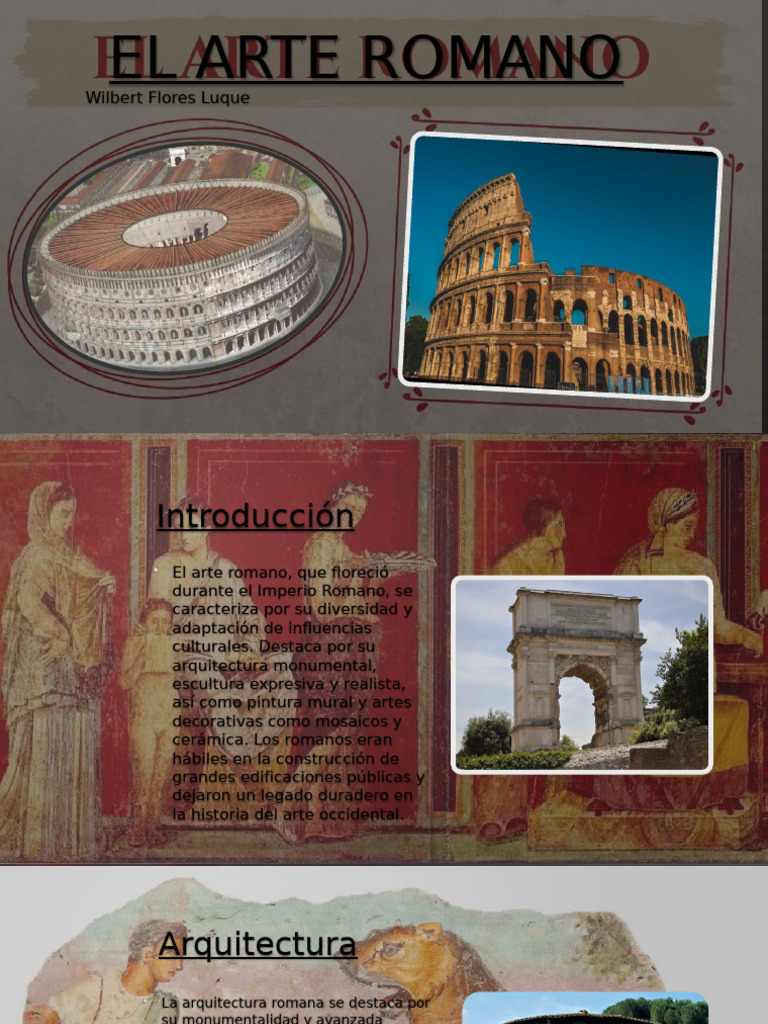 ARTE ROMANO Por Wilbert Flores Luque (1) | PDF | imperio Romano | Escultura