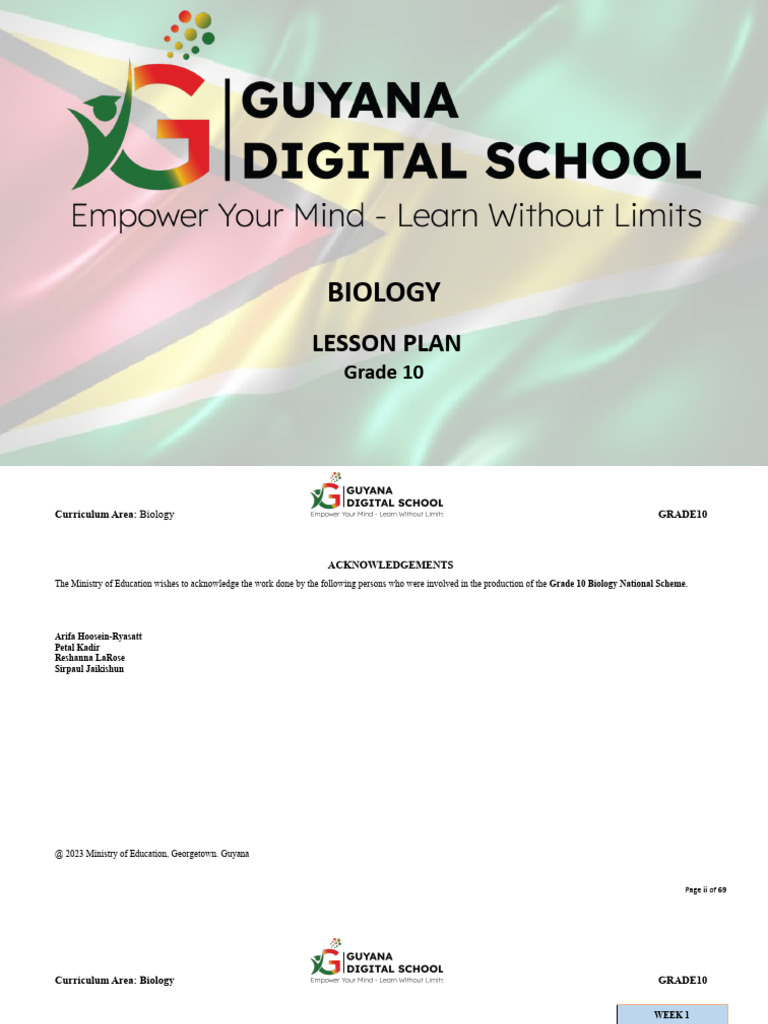 Grade 10 Biology Lesson Plan Overview | PDF | Food Web | Soil