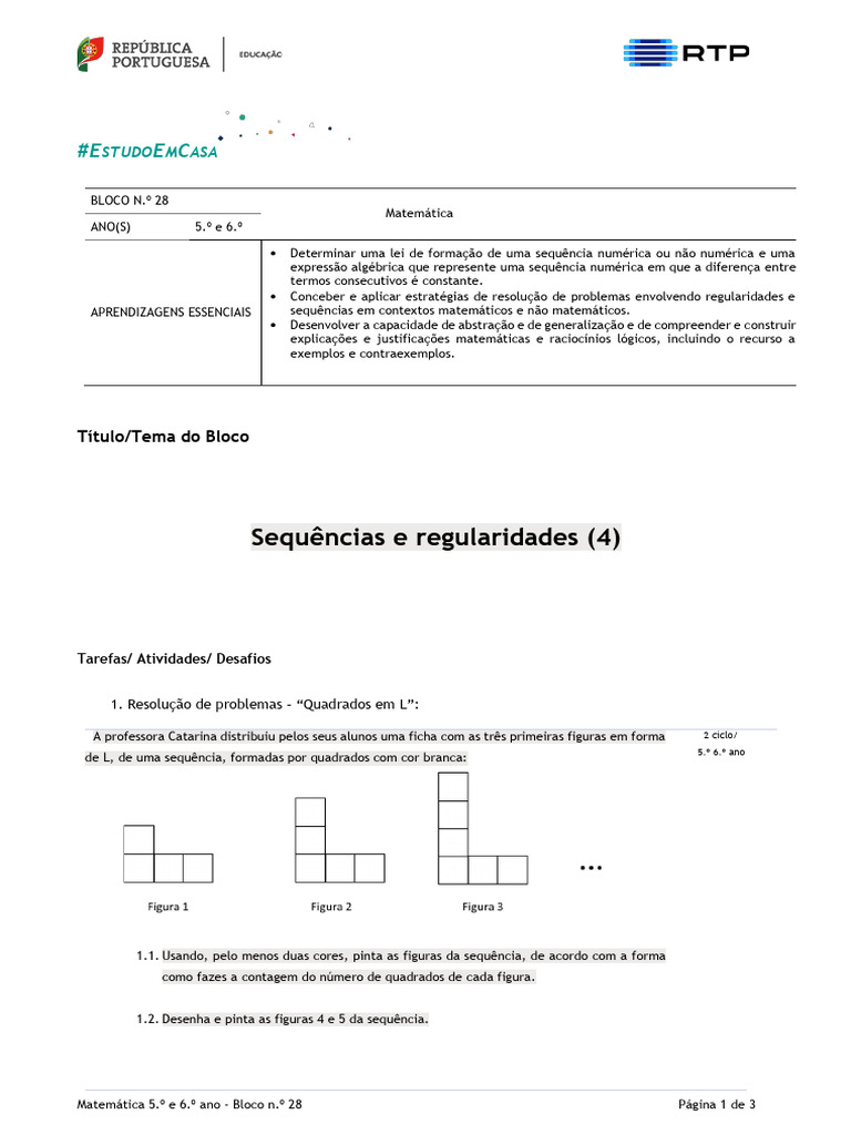 Regularidades em Sequências Numéricas | PDF | Matemática | Números