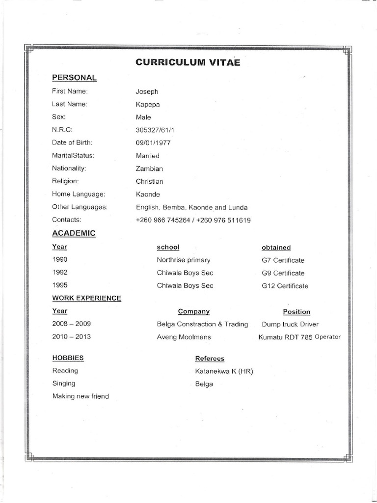 Joseph Kapepa | PDF