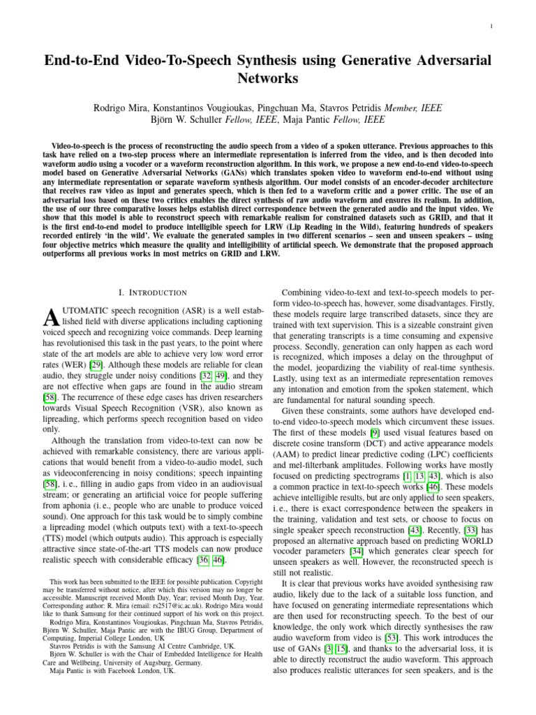 3 Gan | PDF | Speech Recognition | Speech Synthesis