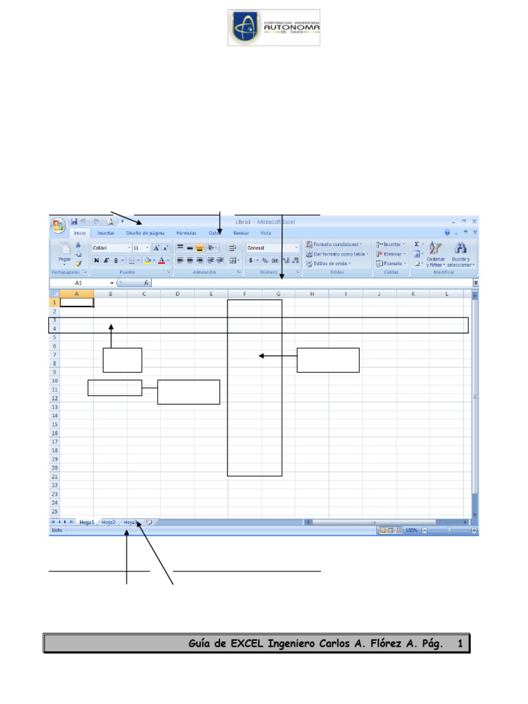Guia 1 Excel | PDF | Microsoft Excel | Matemática Elemental