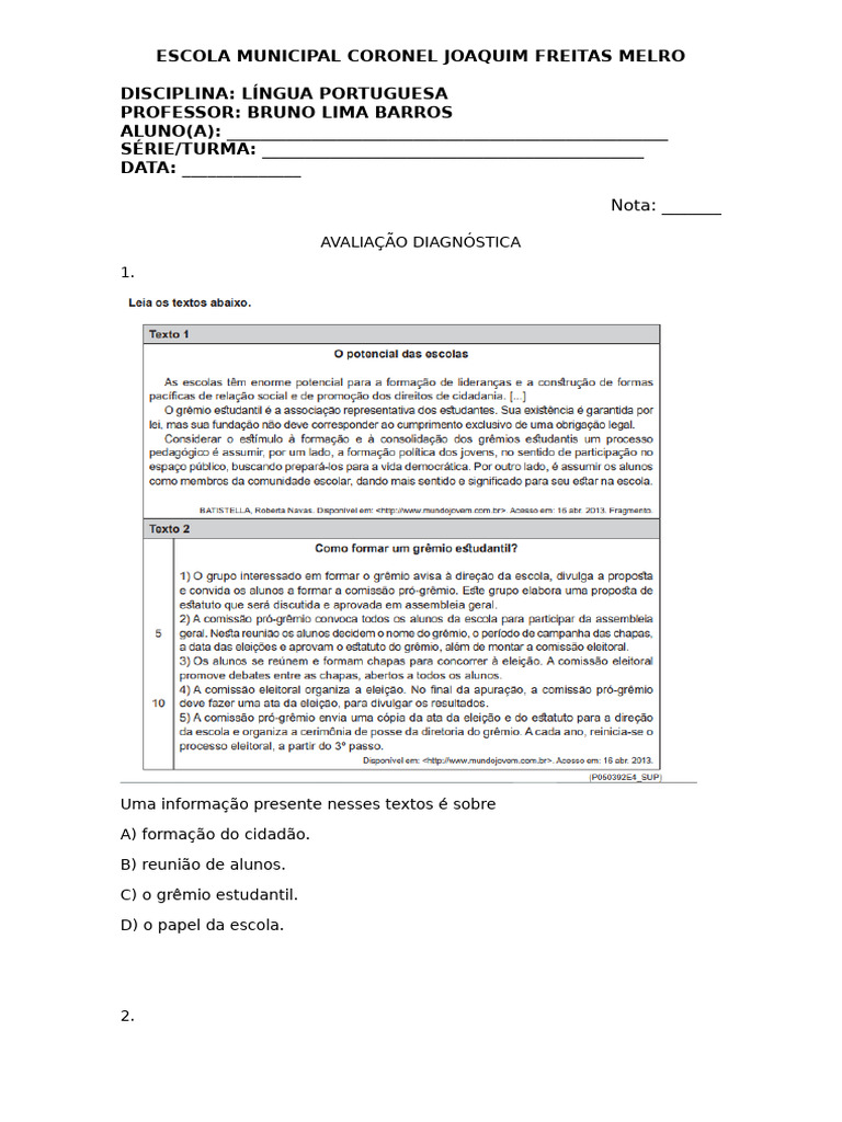 Diagnostico 6ano | PDF