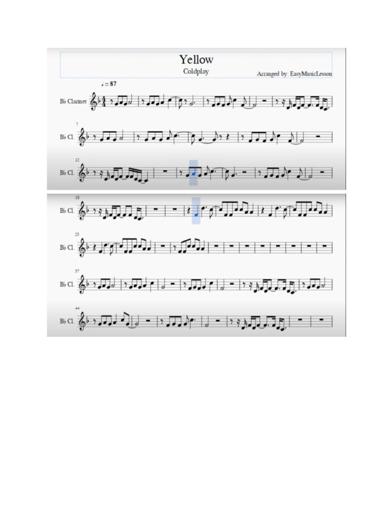 Yellow Coldplay Song | PDF