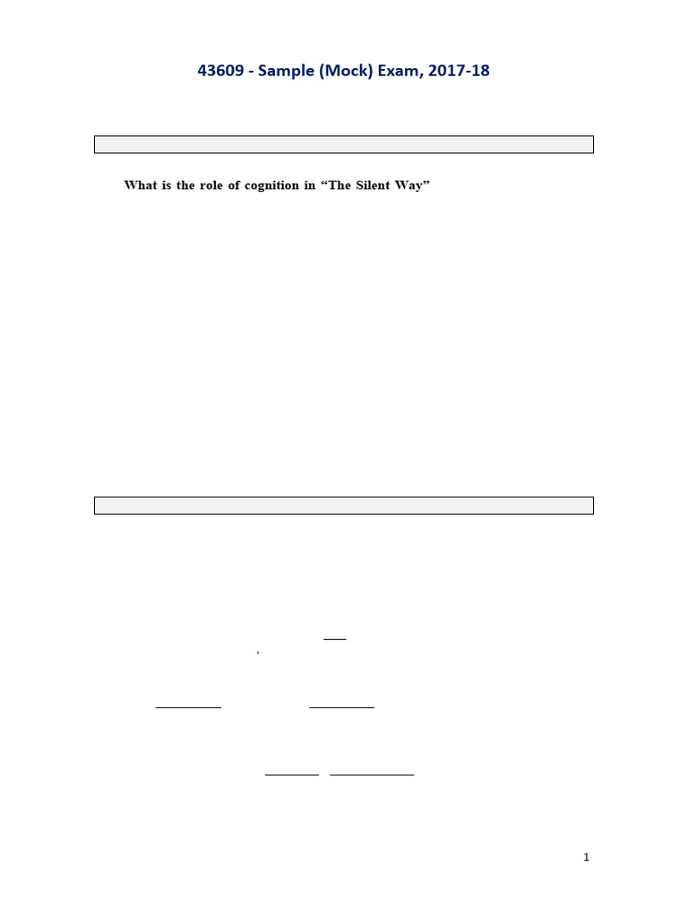 Mock Exam - 1718 (5567) | PDF | Learning | English Language