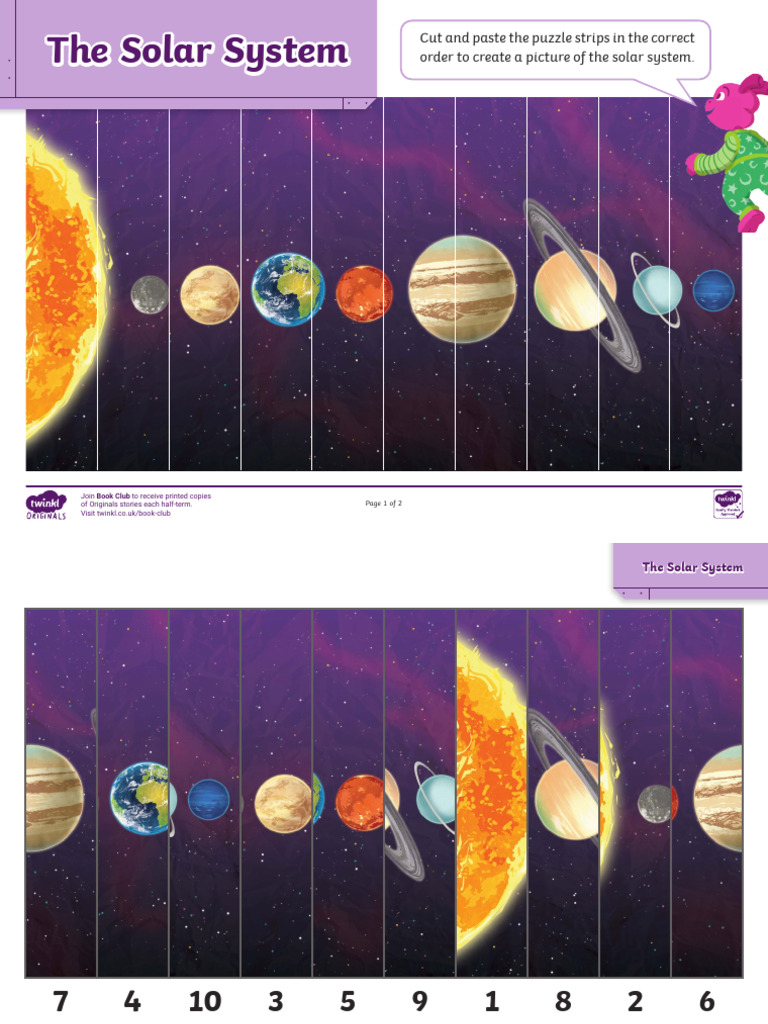 Solar System Ordering Puzzle | PDF