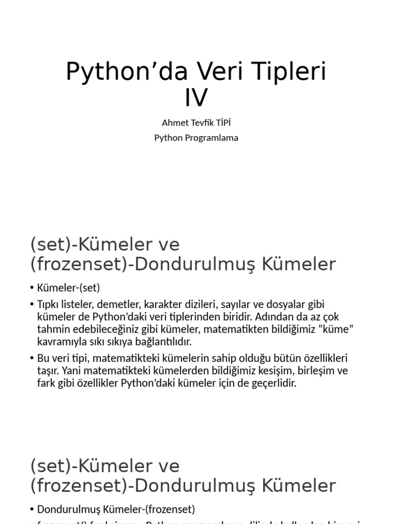 Veri Tipleri IV (1) | PDF