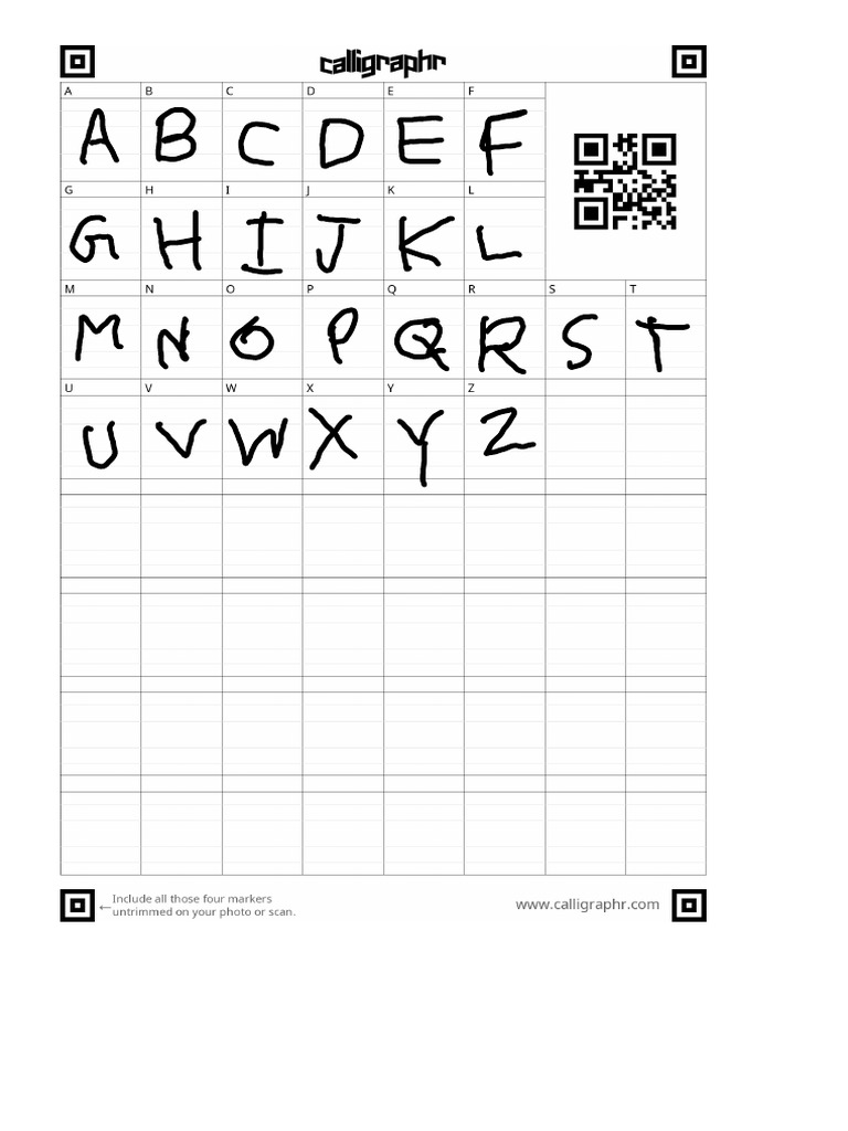 Calligraphr Template | PDF