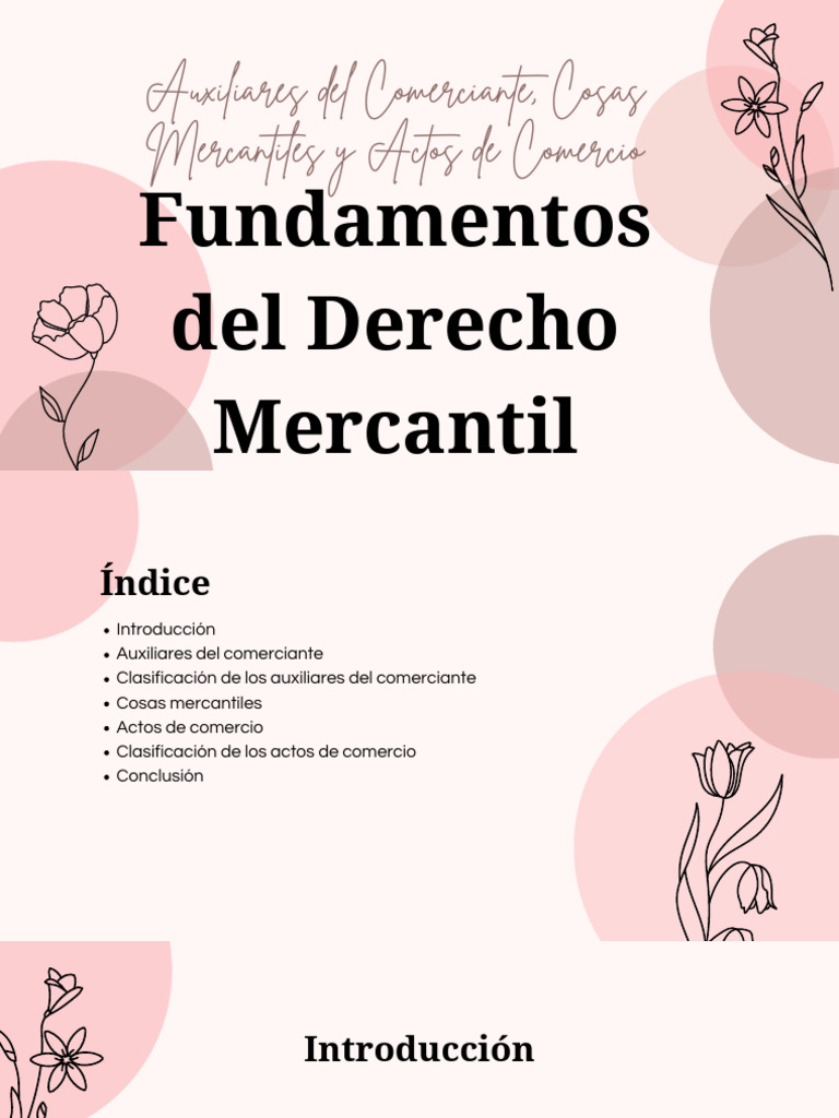 Fundamentos del Derecho Mercantil | PDF | Comercio | Bienes