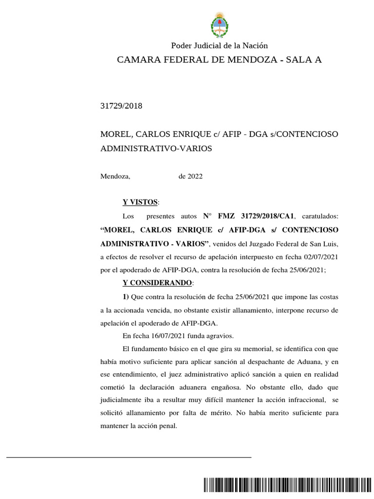 fallo (6) | PDF | Apelación | Ley politica