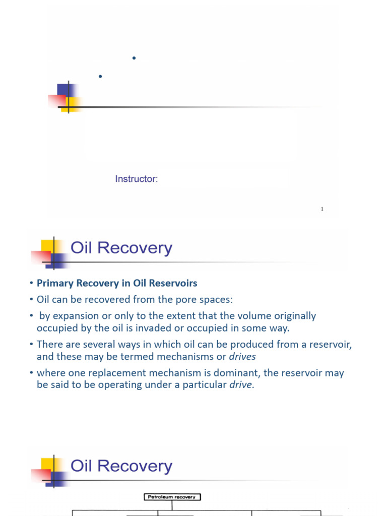 Secondary Recovery1 | PDF | Petroleum Reservoir | Extraction Of Petroleum