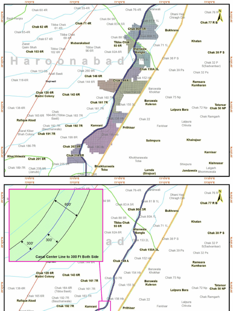 Haroonabad Mouza Wise Map PDF | PDF