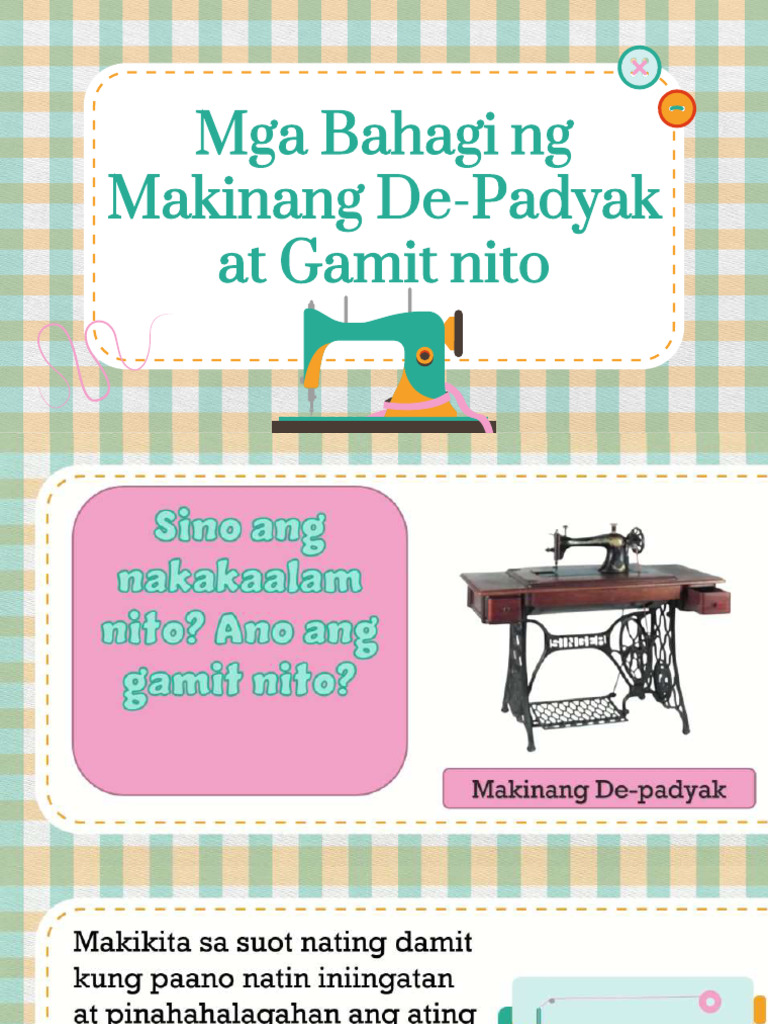Mga Bahagi Makinang De-Padyak | PDF