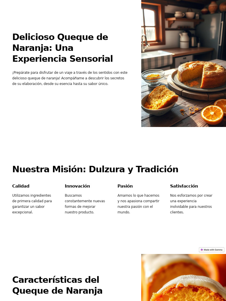 Receta de Queque de Naranja Esponjoso | PDF | Pasteles | Cocina occidental