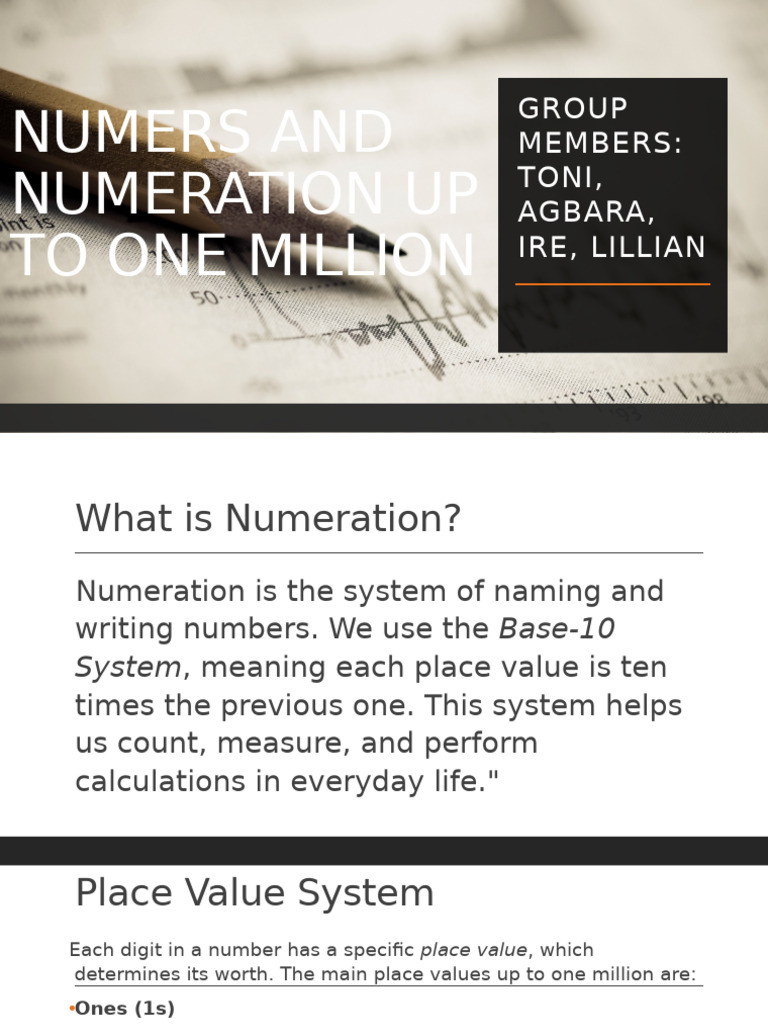 Understanding Numbers Up to One Million | PDF | Mathematical Notation ...