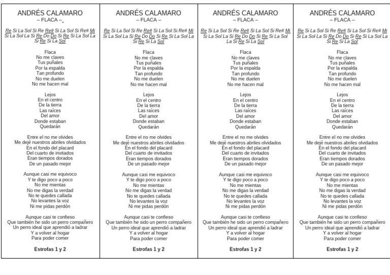 Andrés Calamaro - (1997) Flaca | PDF
