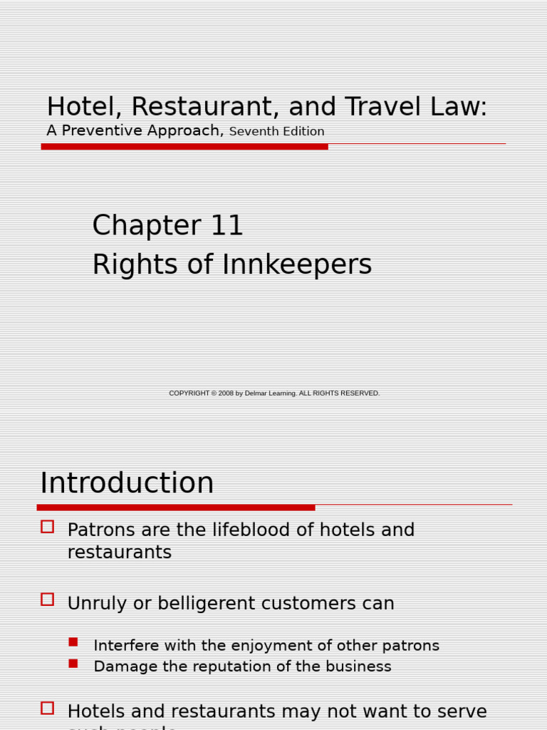 Chapter 11 Rights of Innkeepers New | PDF | Defamation | Fraud