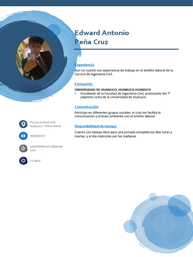 CV Edward Peña Cruz | PDF