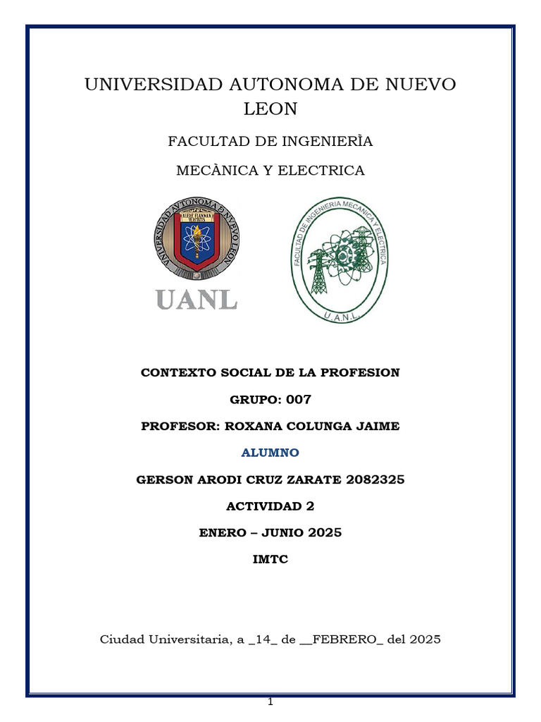 Actividad2 - Gerson Arodi Cruz Zarate | PDF | Mecatrónica | Ingeniería