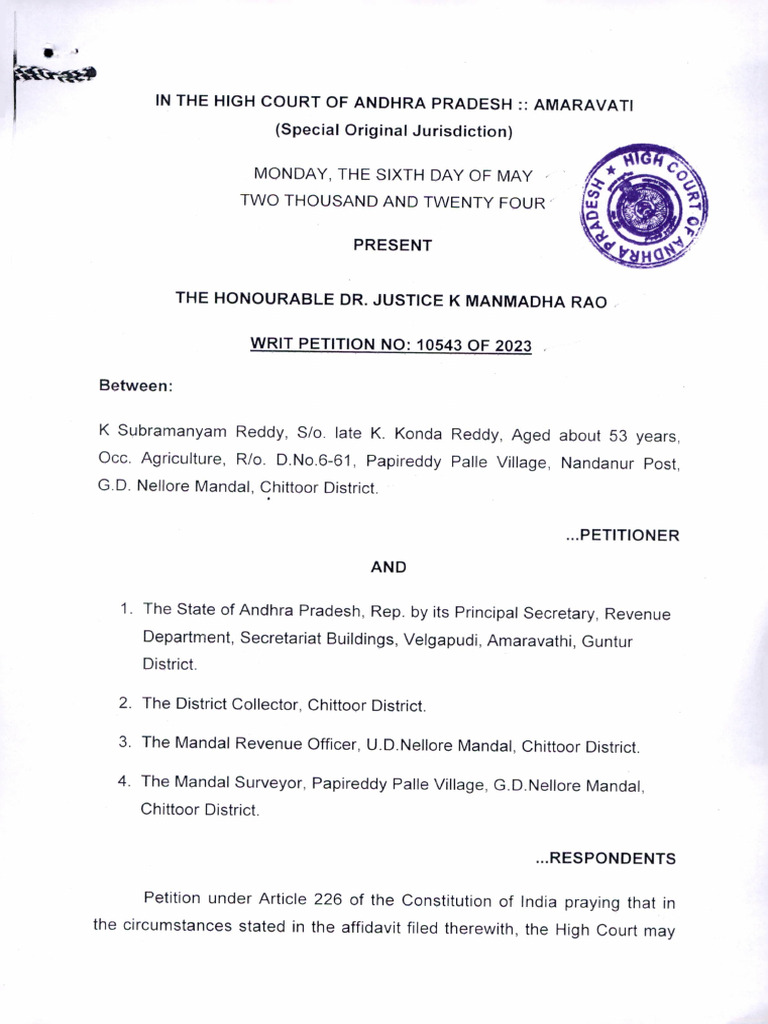 Writ Peittion Sub Division | PDF | Mandamus | Judiciaries