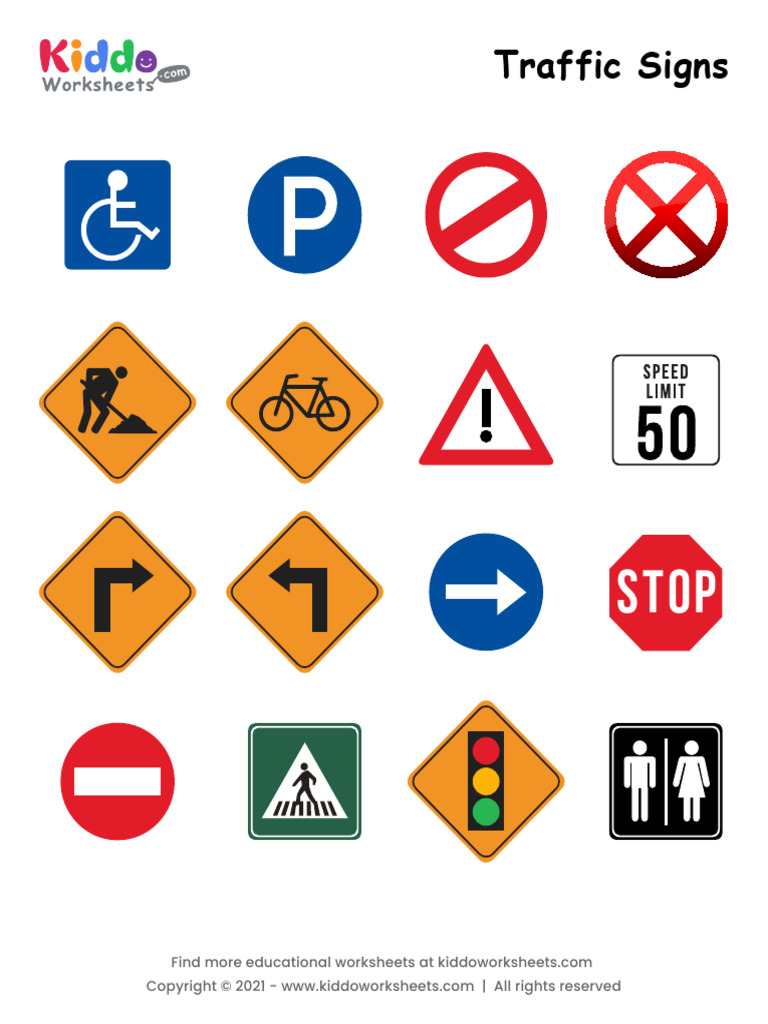 Traffic Signs Worksheet | PDF