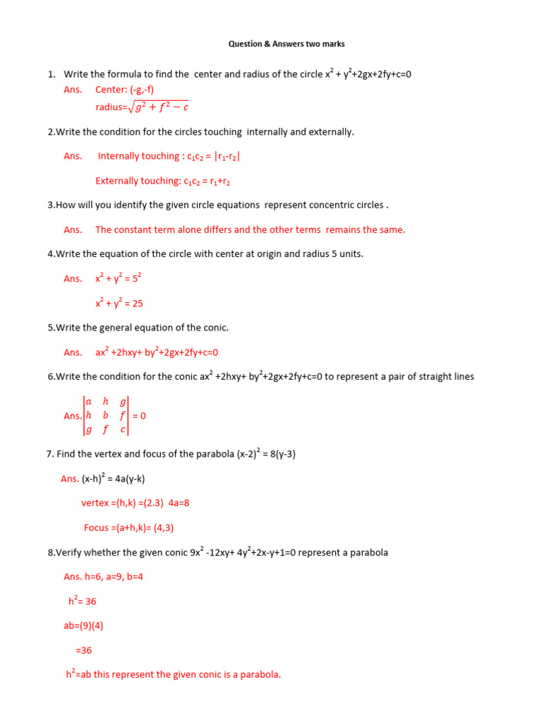 Practical QP Two Marks - 1 | PDF | Mathematical Objects | Elementary Geometry