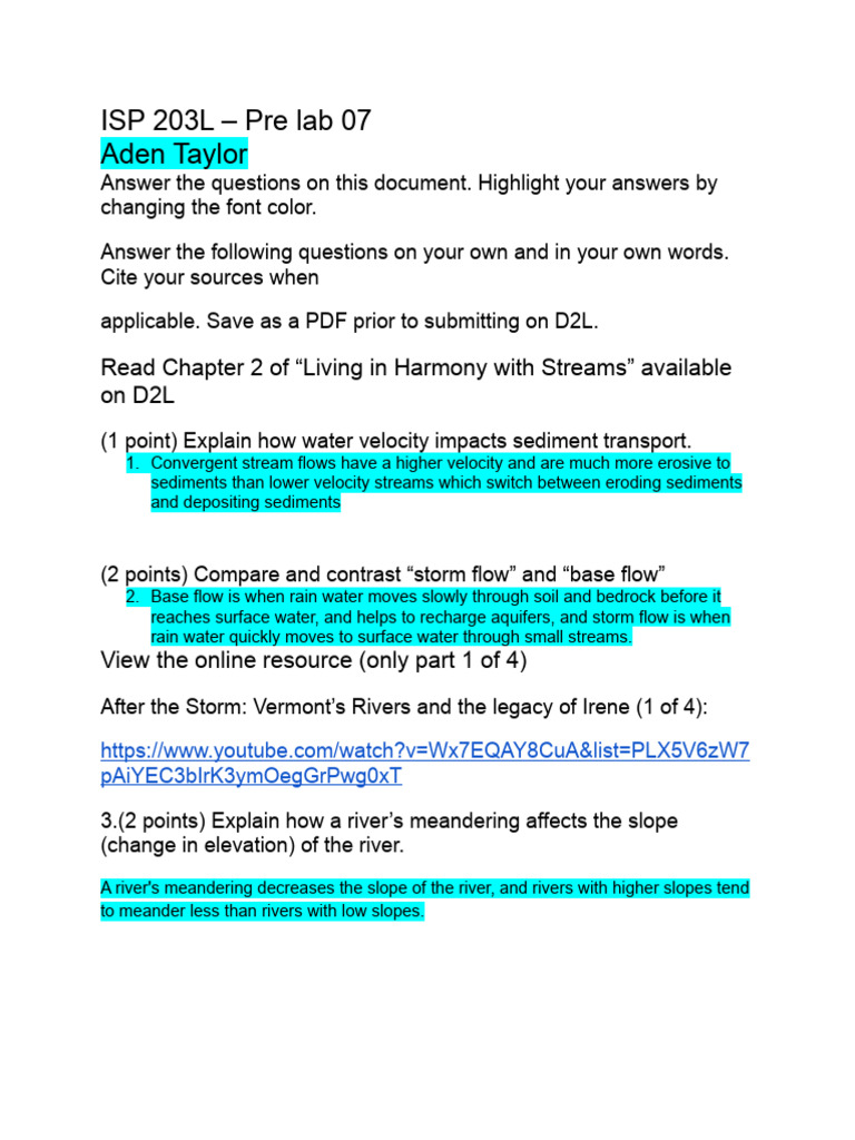 ISP 203L - Pre Lab 07 | PDF
