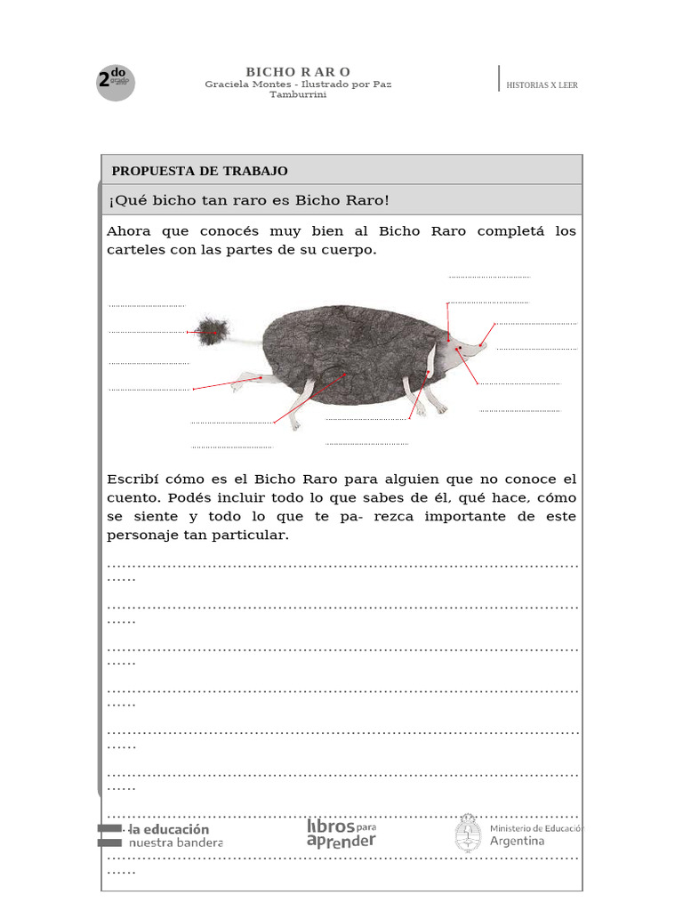 Bicho Raro - Ficha de Trabajo | PDF