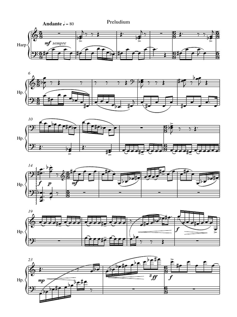 Suita Pre Flautu A Harfu | PDF | Musical Forms | Elements Of Music