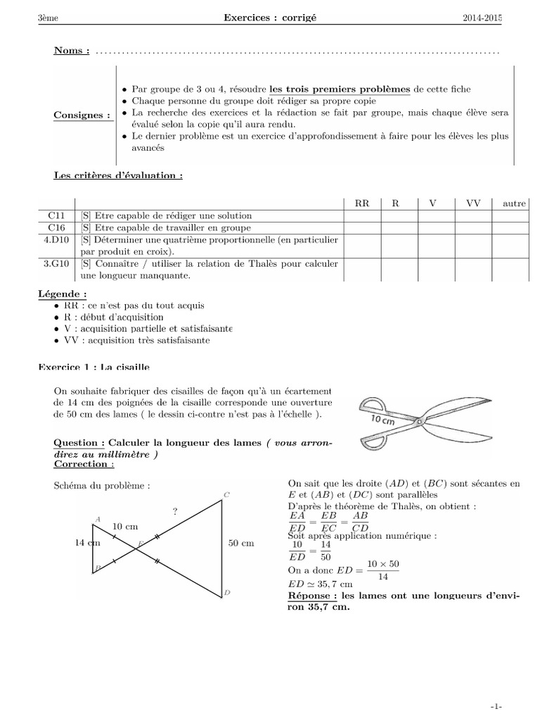 Corrige Exos Groupe | PDF