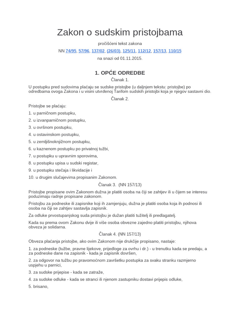 Zakon_o_sudskim_pristojbama_110-15 | PDF