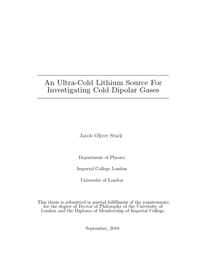 Jacob-Stack-(2010).compressed | PDF | Dipole | Gases