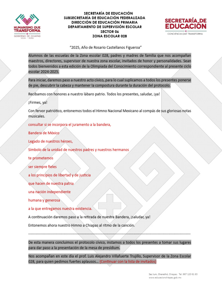 Programa Cívico Olimpiada de Conocimeinto | PDF | México