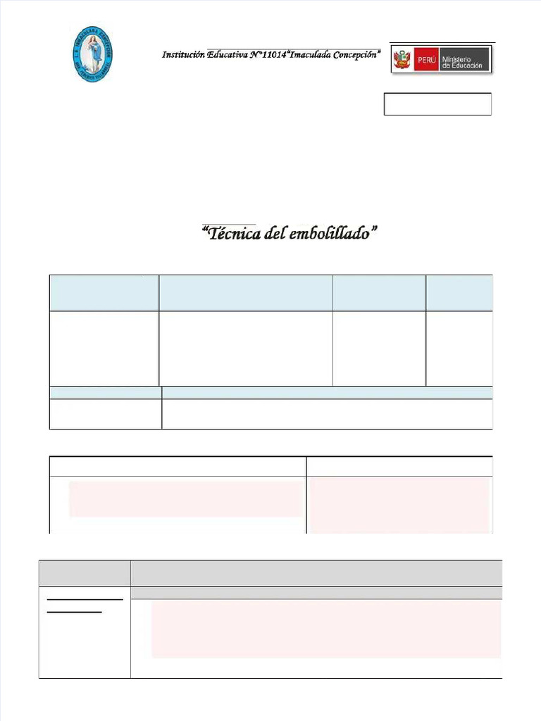 PDF Sesion de Aprendizaje N 1 Tecnica Del Embolillado - Compress | PDF