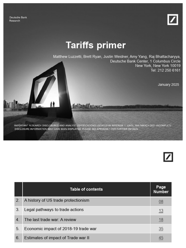 Tariffs Primer 1738616842 | PDF | Tariff | Exports
