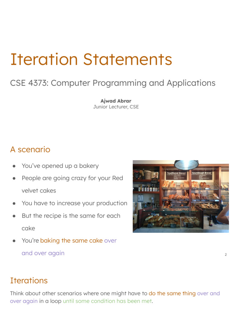 Lecture 4 Iteration Statements Pdf Control Flow Computer Programming