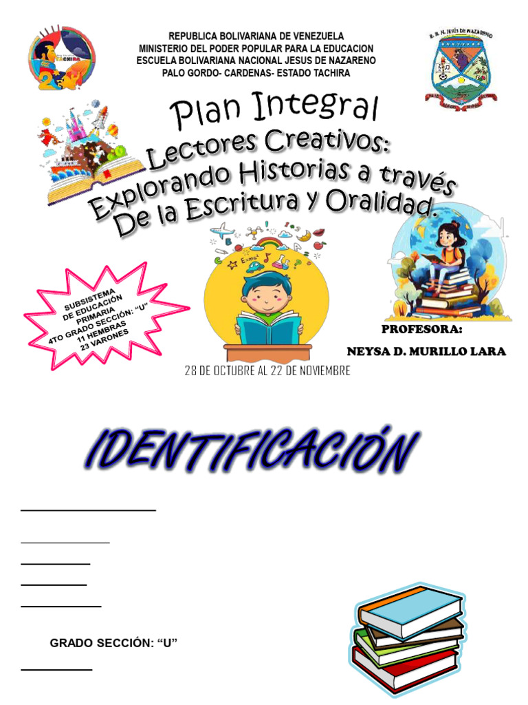 Plan Integral Lectores Creativos Explorando Historias A Traves de La Escritura y Oralidad | PDF ...