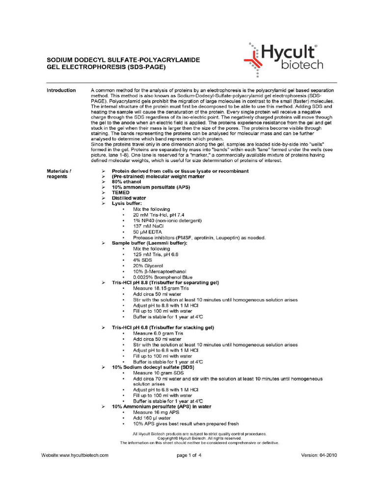 SDS-PAGE | PDF