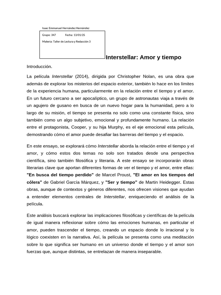 Interstellar | PDF | Hora | Martin Heidegger