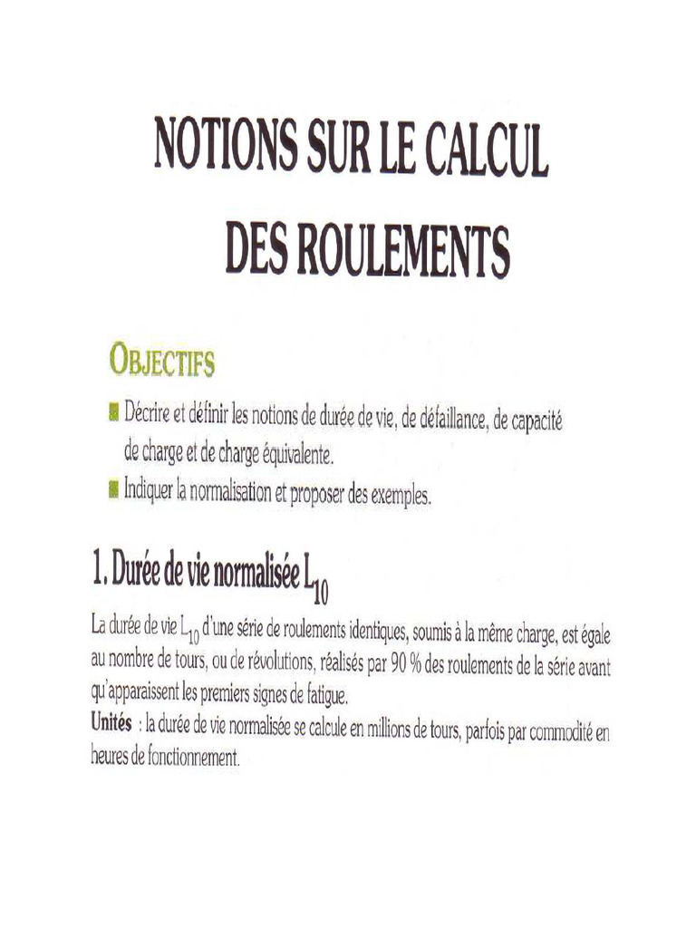 F-Calcul Des Roulements | PDF