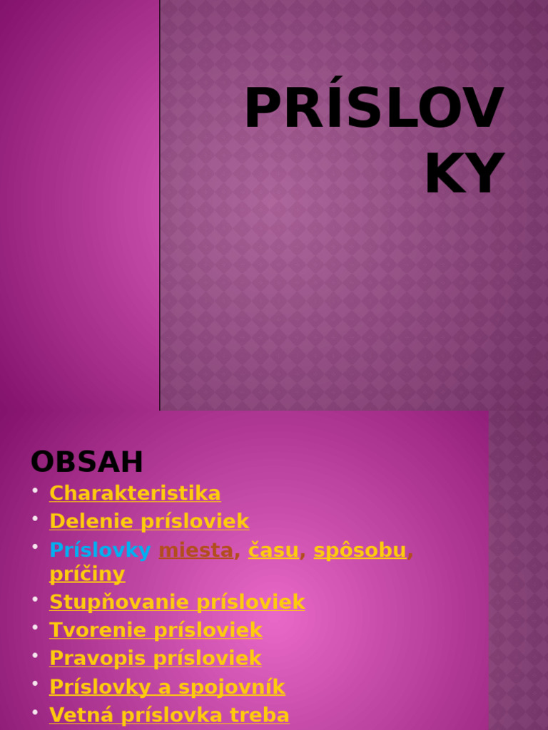 6 Príslovky | PDF