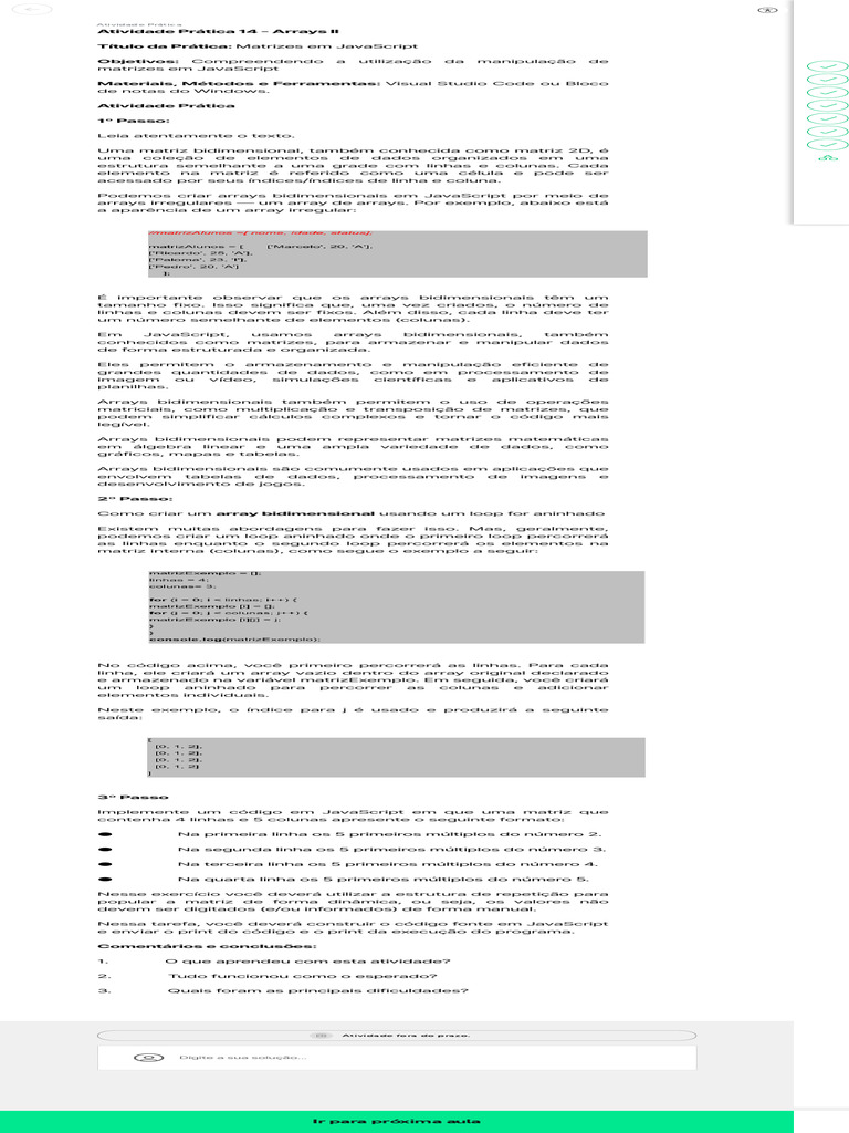 Descomplica _ Prática Integradora Desenvolvimento de Software | PDF ...