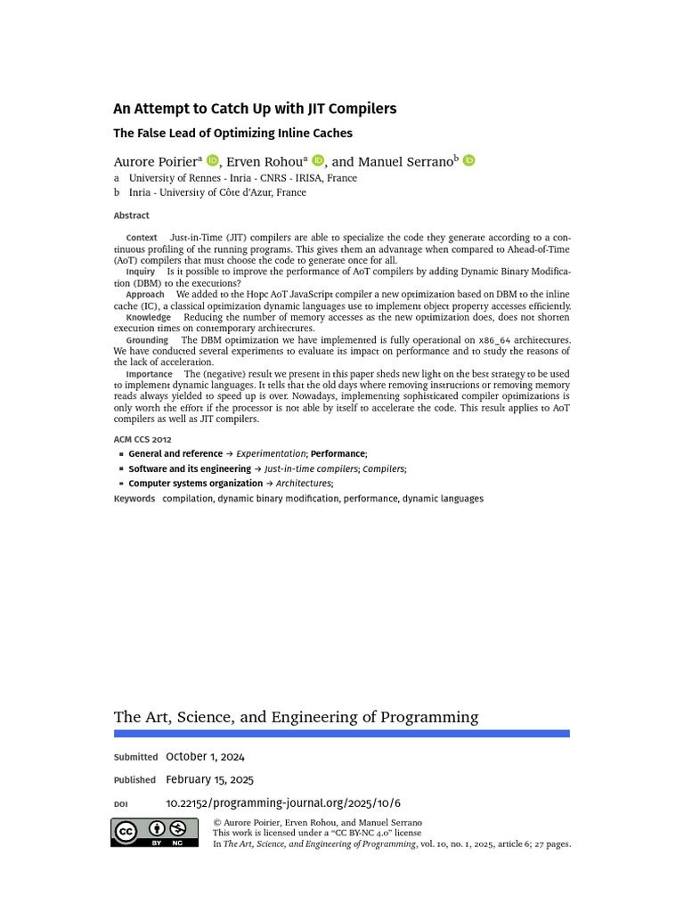 2502.20547v1 | PDF | Program Optimization | Cpu Cache